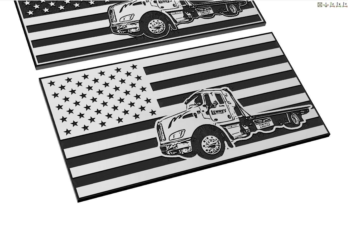 Rollback Flatbed American Flag SVG, Wrecker Towing Vector (digital ...