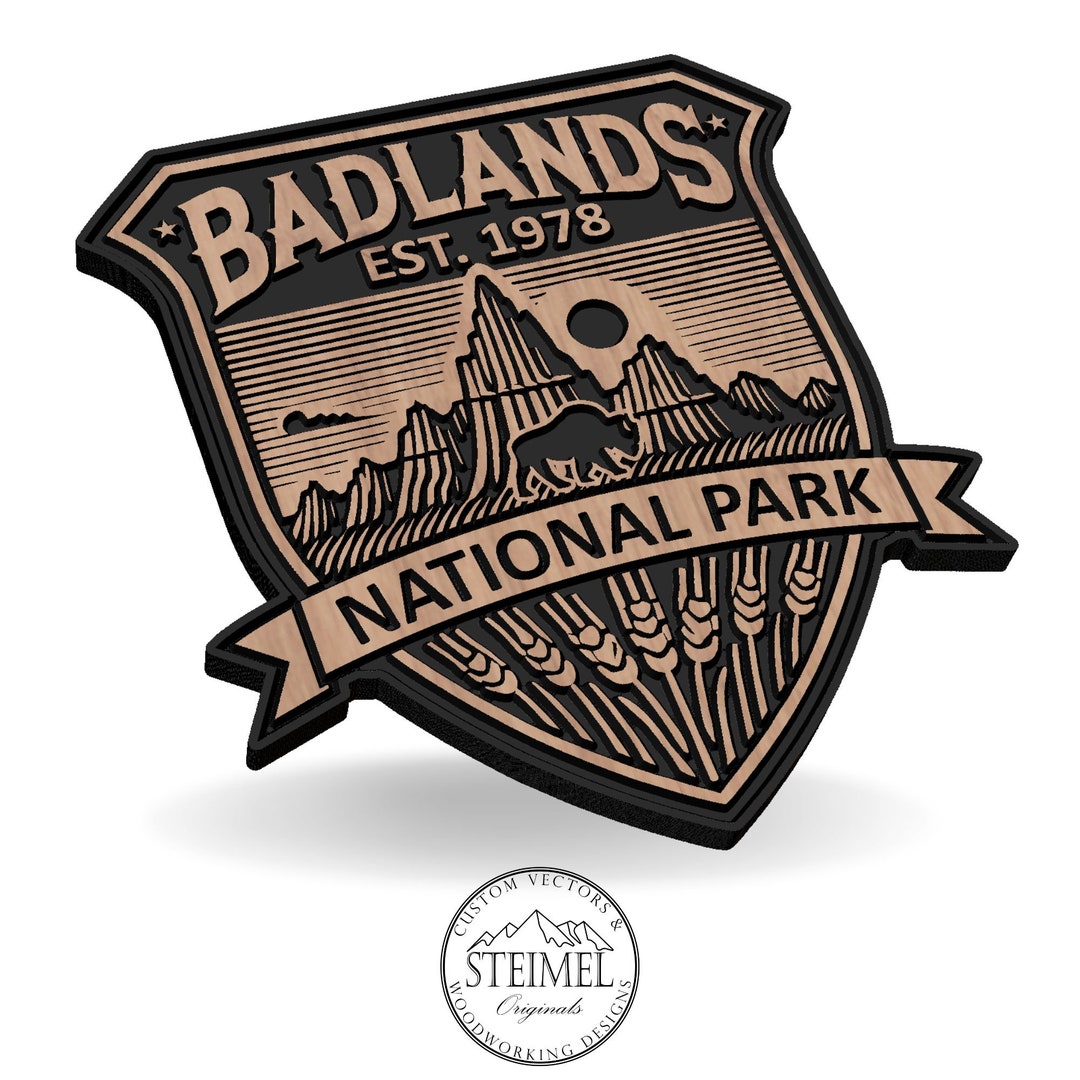 Badlands National Park Sign, Laser Cut SVG File (CNC, Cricut) - Etsy