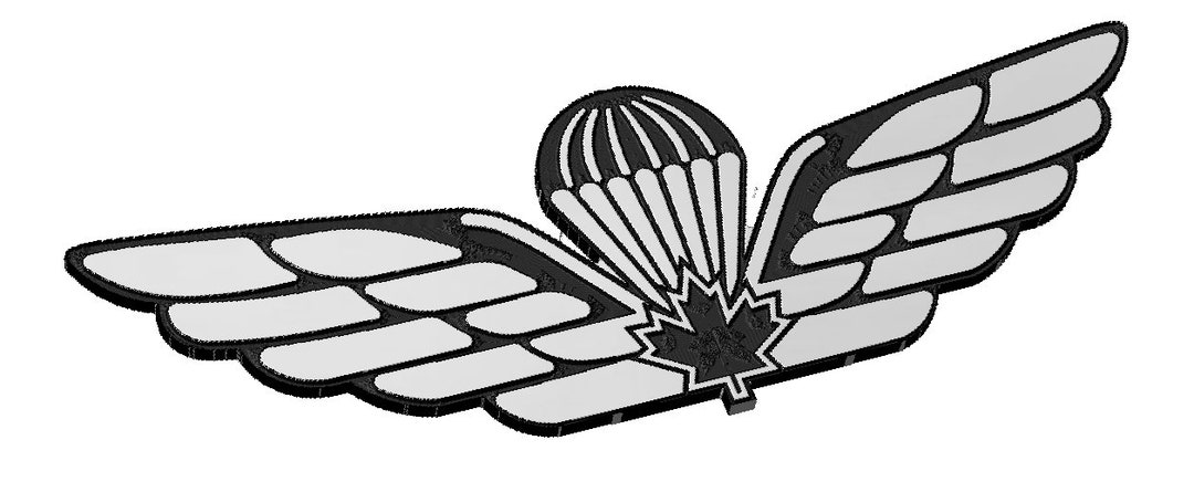 Canadian Airforce Jumpwings Patch SVG, Military Paratrooper, Maple Leaf ...