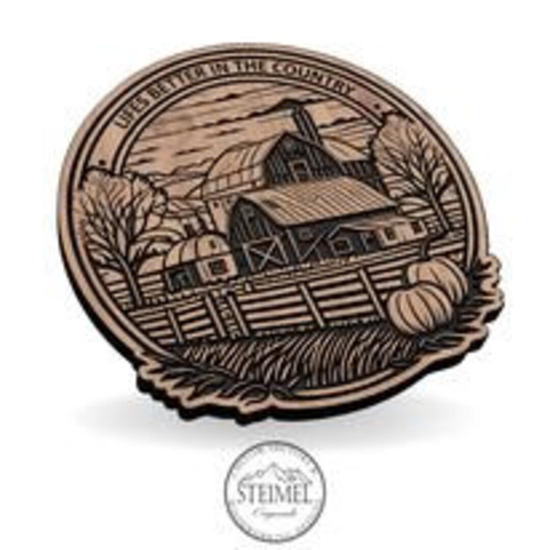 Fall Farm Scene With Pumpkins SVG , Laser Engraving, CNC, Cricut - Etsy
