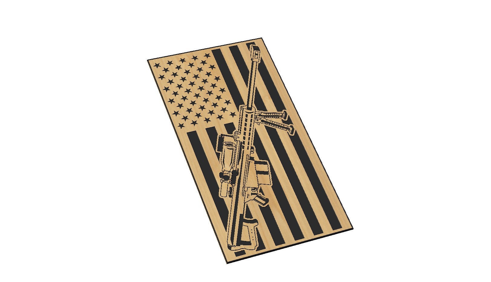 Barrett M82A1 Sniper Vertical American Flag SVG USA - Etsy