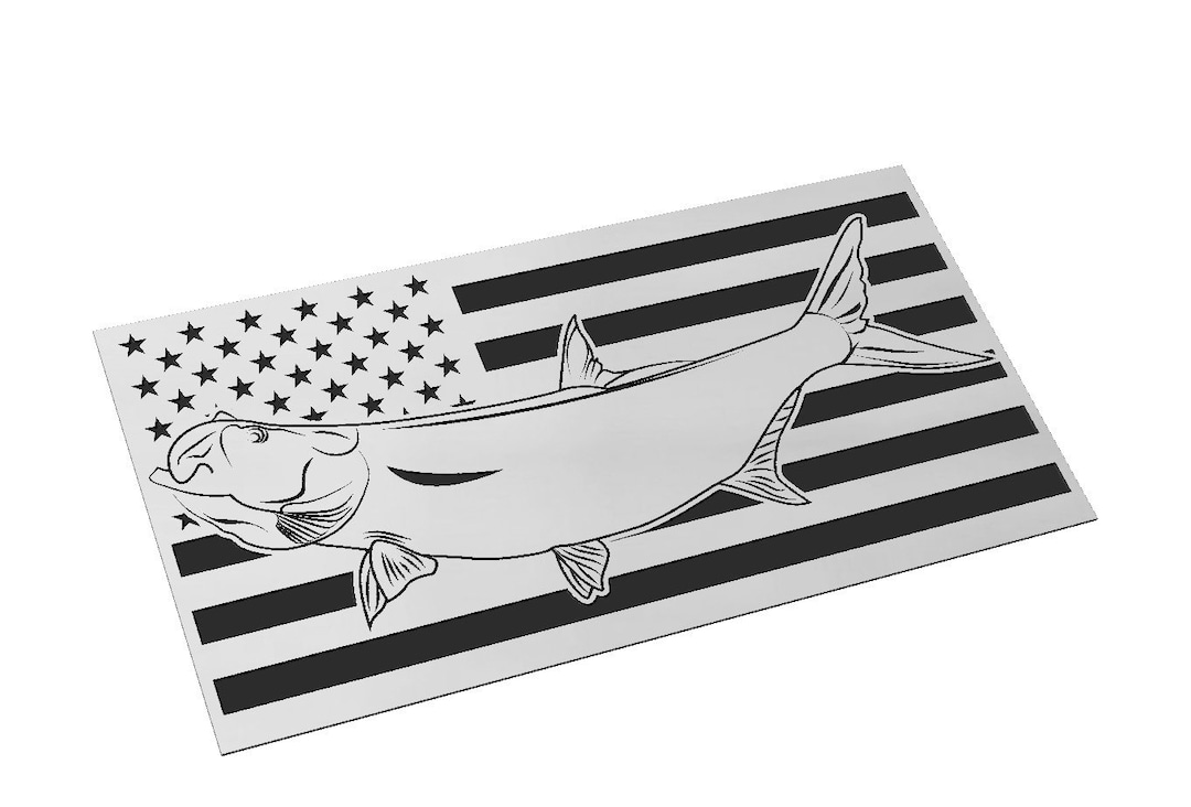 Tarpon Fish American Flag SVG, USA, Deep Sea Fishing, Ocean, Patriot ...
