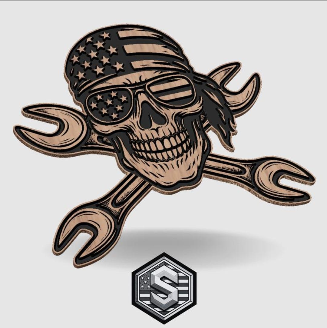 Stare and Stripes Jolly Roger, Pirate, Skull and Bones, USA, Bandana ...