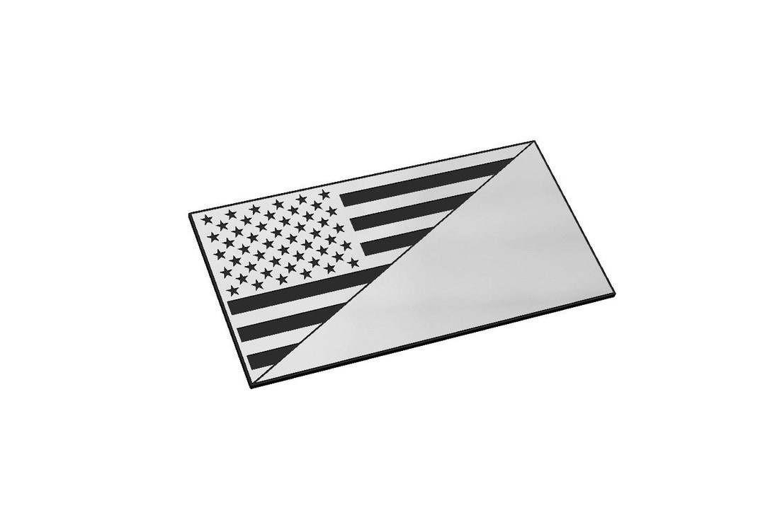 Straight Split American Flag Blank Template SVG, USA, America, Military ...