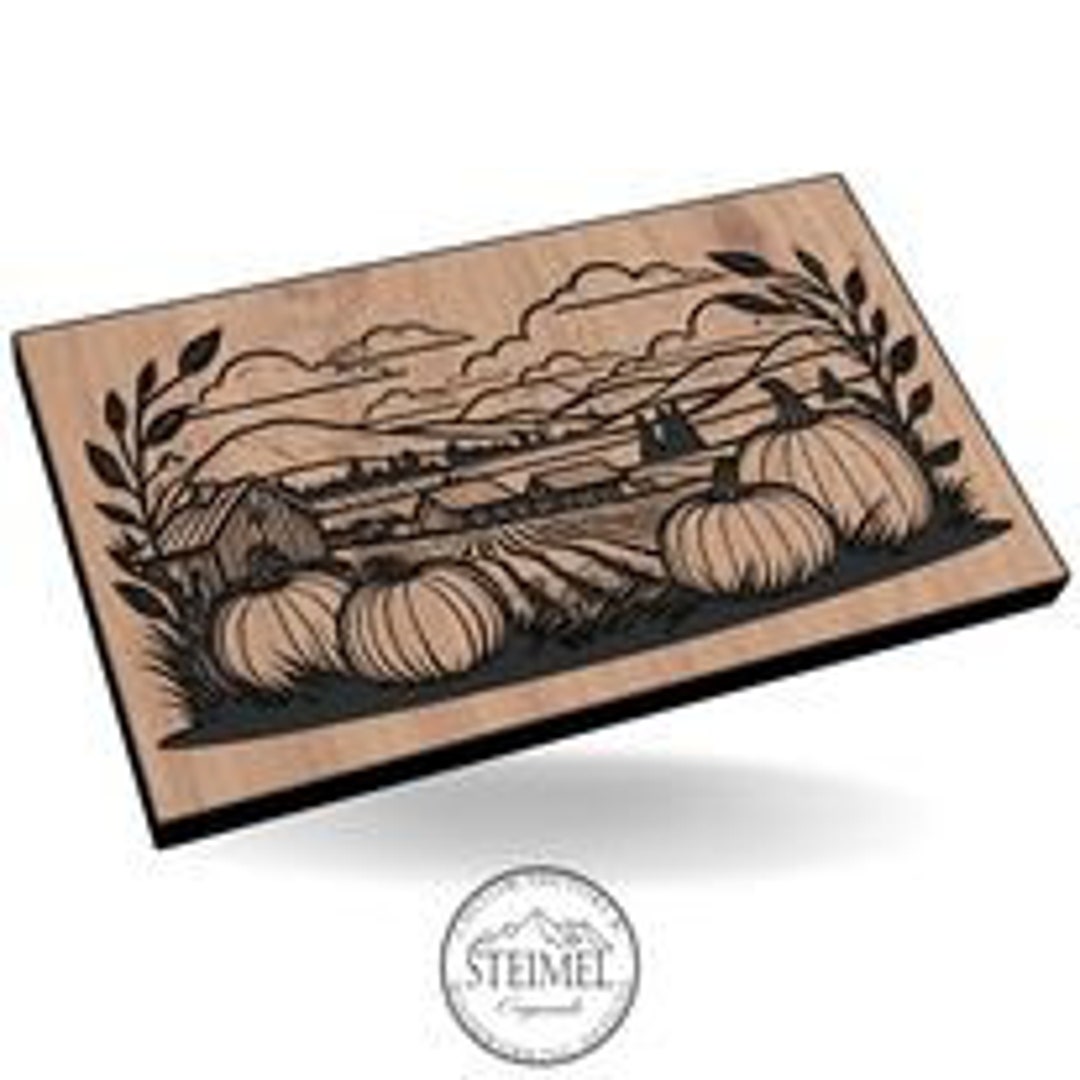 Fall Pumpkin Farm Scene, SVG, Laser Engraving, CNC, Cricut - Etsy