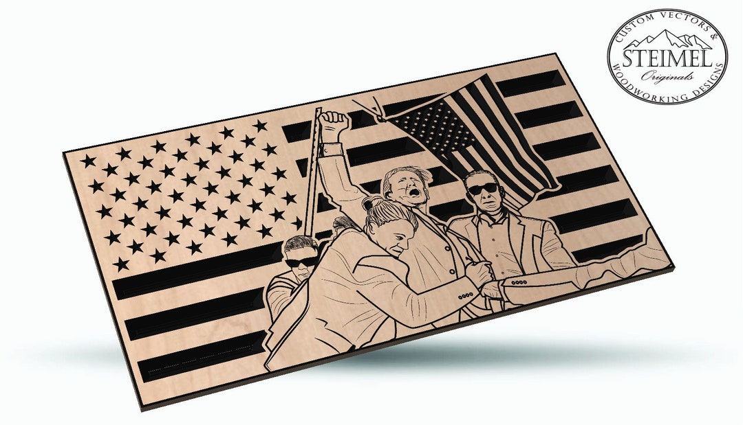 Rise up Trump American Flag Render, America, Trump, USA, Republican ...