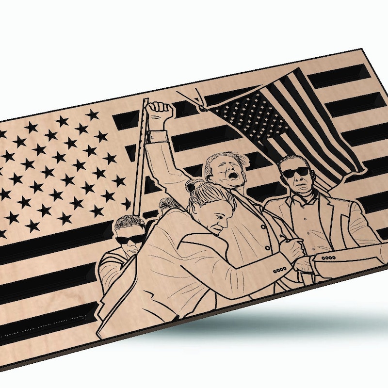 Trump Flag Svg Cnc - Etsy