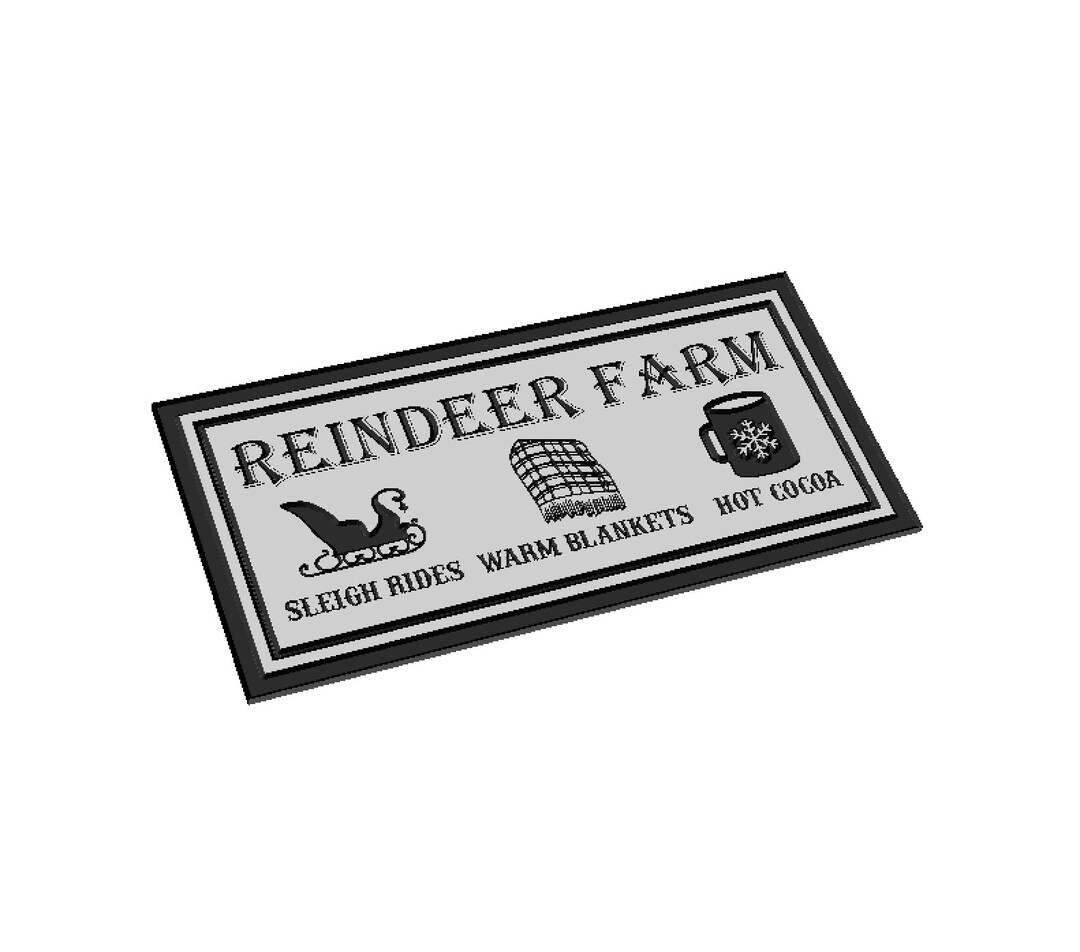 Reindeer Farm Sign SVG, Christmas Holiday Decoration (vector) - Etsy