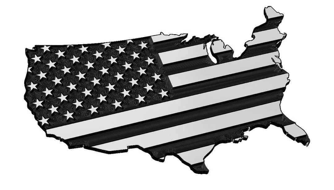 United States Shaped American Flag SVG, USA, Patriotic, Military, 4th ...