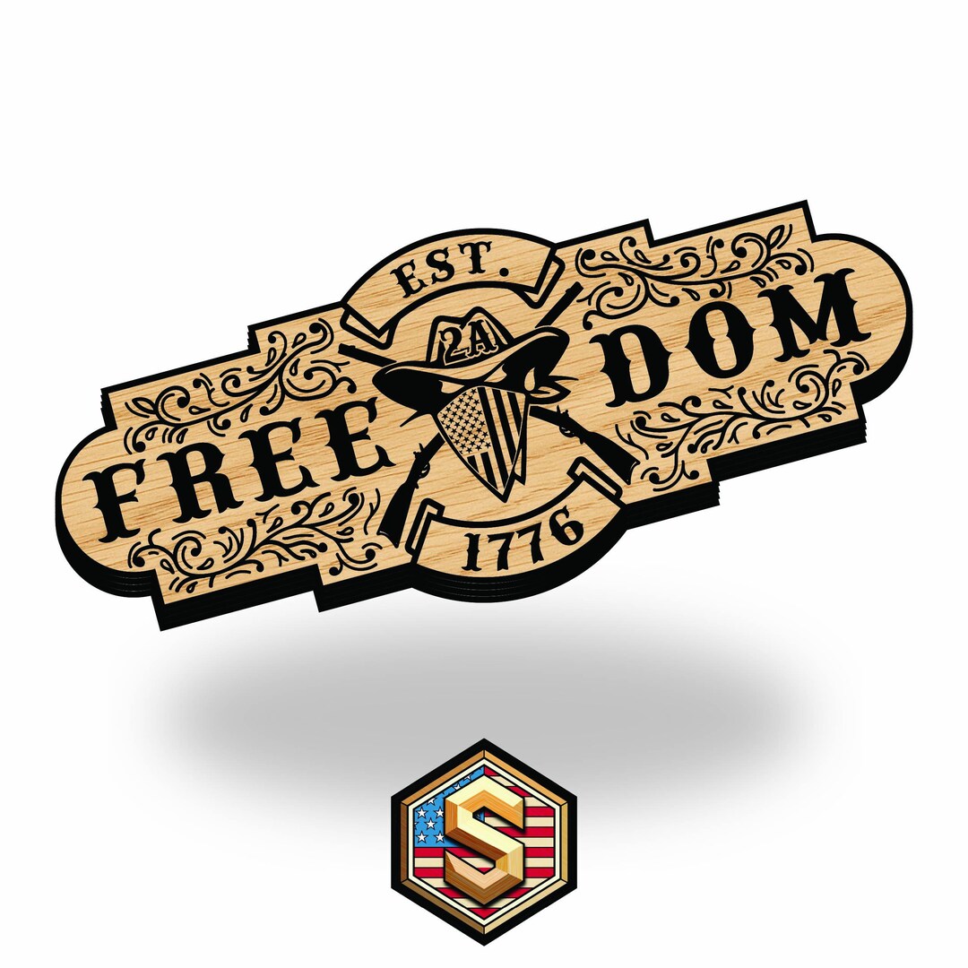 Freedom Bandit Sign SVG, Patriotic Western Bar Decor, Laser Cut File - Etsy