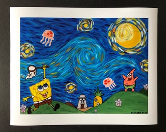 Spongebob painting | Etsy
