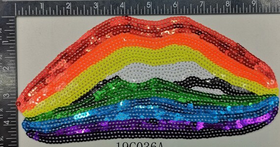 Giant Sequin Applique Rainbow Sequin Patch - Etsy