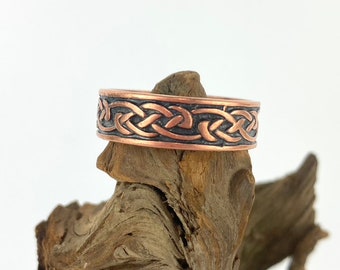 Solid Copper Celtic Knot Band Ring CRI657 1/2 of an Inch Wide ...