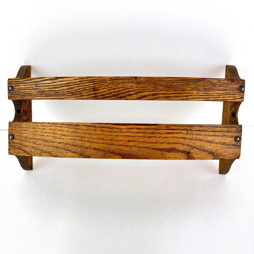 Antique Oak Church Pew Book Holder Magazine Rack - Etsy