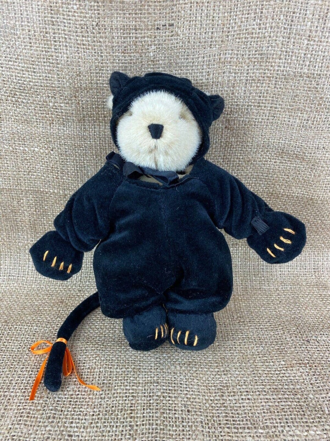 Black Cat Halloween Muffy Vanderbear Plush Bear With Muffy Cat Outfit Etsy