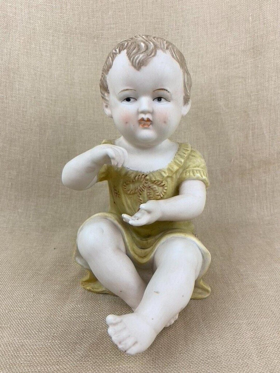 Vintage Bisque Porcelain Piano Baby Figurine 7” - Etsy