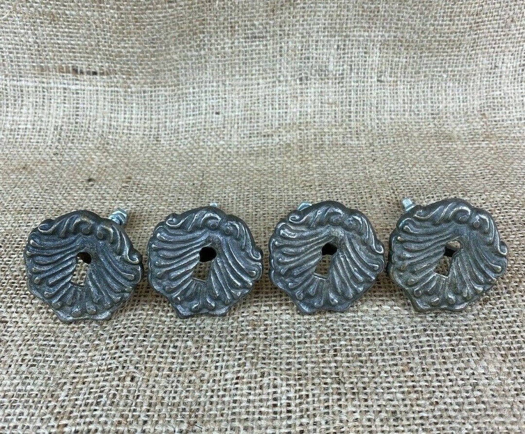 Cast Metal Drawer Pulls Keyhole Shape Set of 4 - Etsy