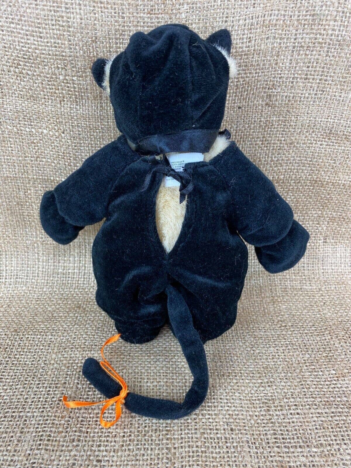 Black Cat Halloween Muffy Vanderbear Plush Bear With Muffy Cat Outfit Etsy