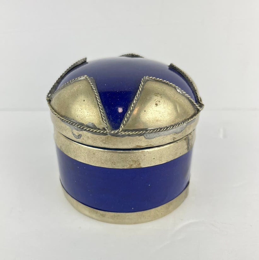 Cobalt Blue Glazed Terra Cotta Moroccan Safi Pottery Container Jar - Etsy