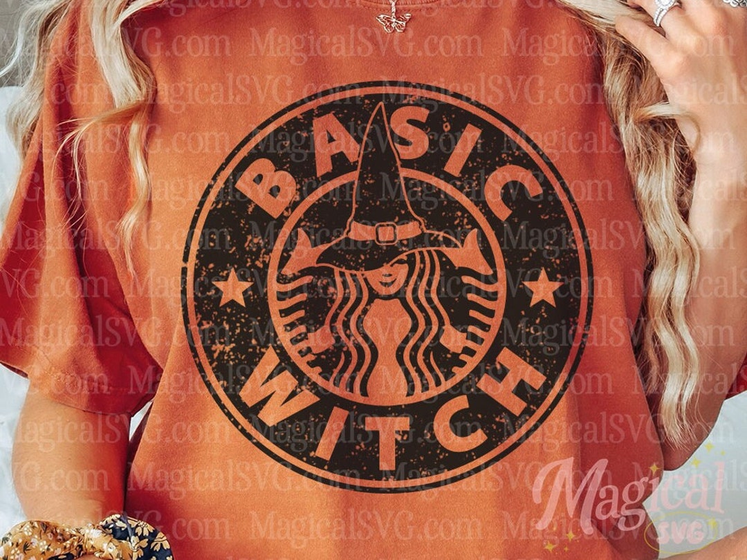 Basic Witch Starbies Logo Halloween SVG, Basic Witch SVG Cutting File ...
