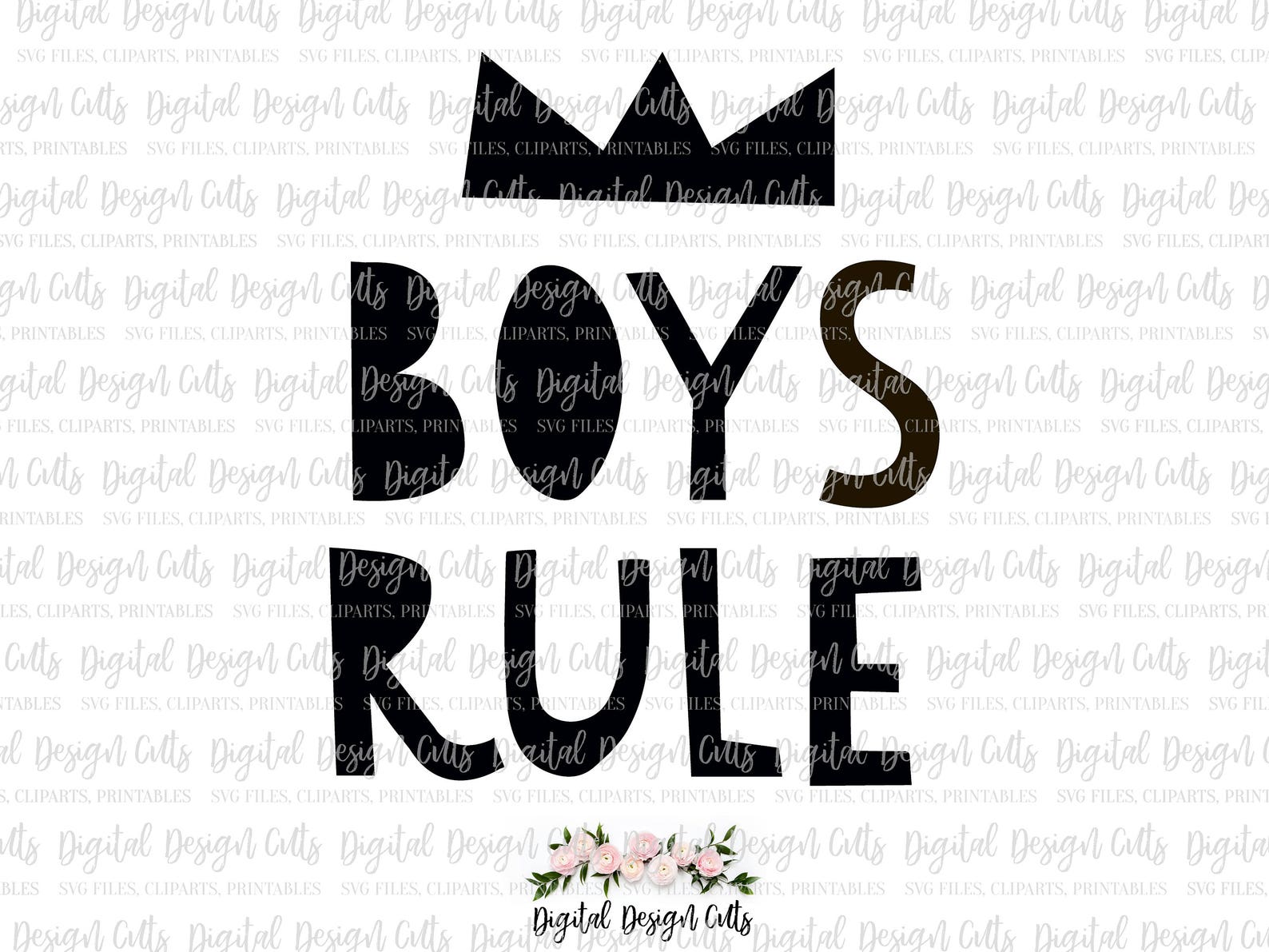 Boys Rule Iron-on Design Boys Rule Scandinavian Kids Decor - Etsy