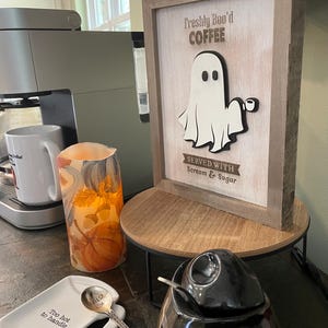 Freshly Boo’d Coffee Sign - Coffee Bar Sign - Halloween Coffee Decor ...