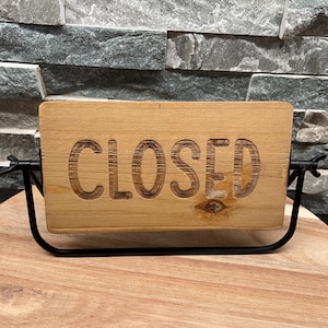 Rustic Open Closed Wooden Flip Sign - Handcrafted Business Signage - Etsy