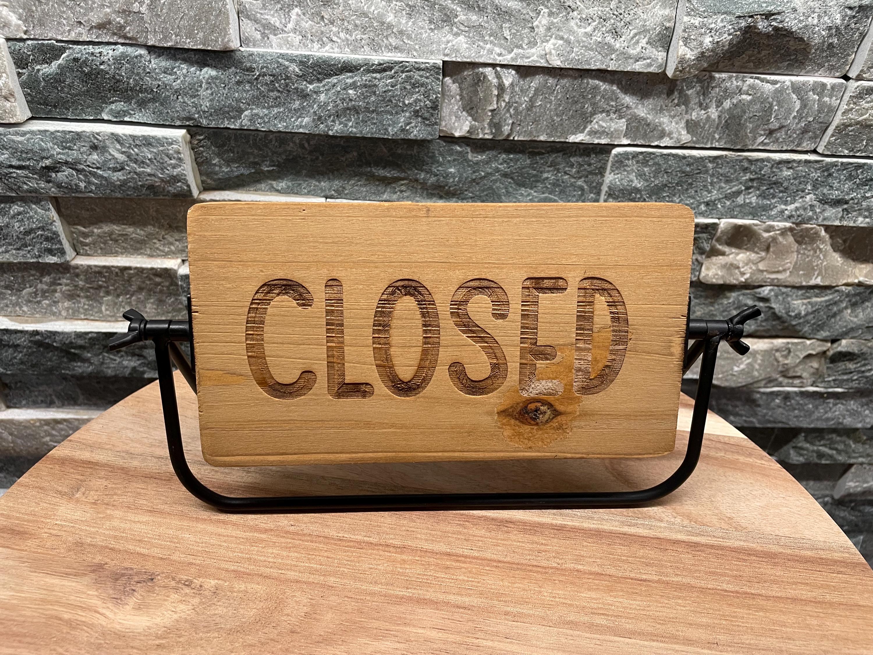 Rustic Open Closed Wooden Flip Sign - Handcrafted Business Signage - Etsy