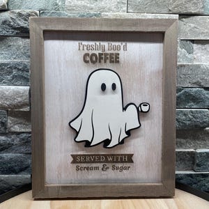 Freshly Boo’d Coffee Sign - Coffee Bar Sign - Halloween Coffee Decor ...