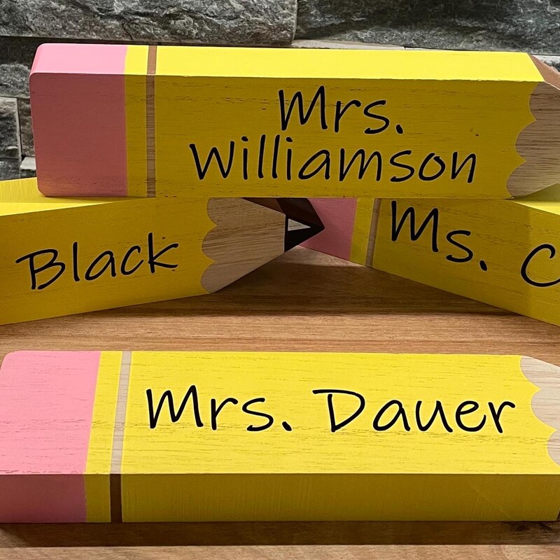 Teacher Name Plate - Etsy