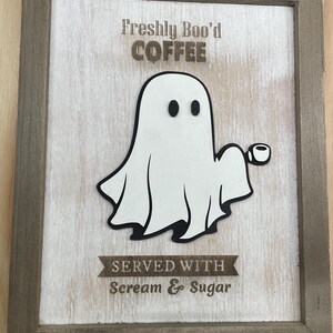 Freshly Boo’d Coffee Sign - Coffee Bar Sign - Halloween Coffee Decor ...