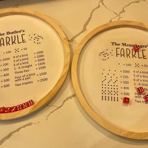 Personalized Farkle Board - Custom Farkle Game Board - Personalized ...