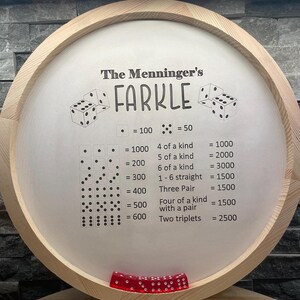 Personalized Farkle Board - Custom Farkle Game Board - Personalized ...