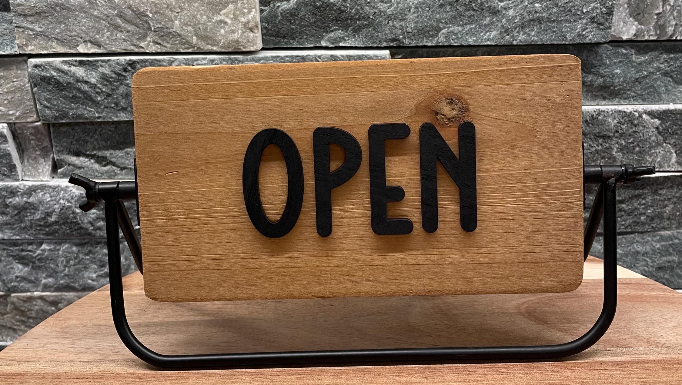 Rustic Open Closed Wooden Flip Sign - Handcrafted Business Signage - Etsy