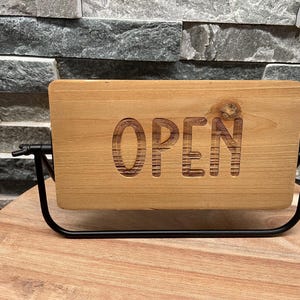 Rustic Open Closed Wooden Flip Sign - Handcrafted Business Signage - Etsy