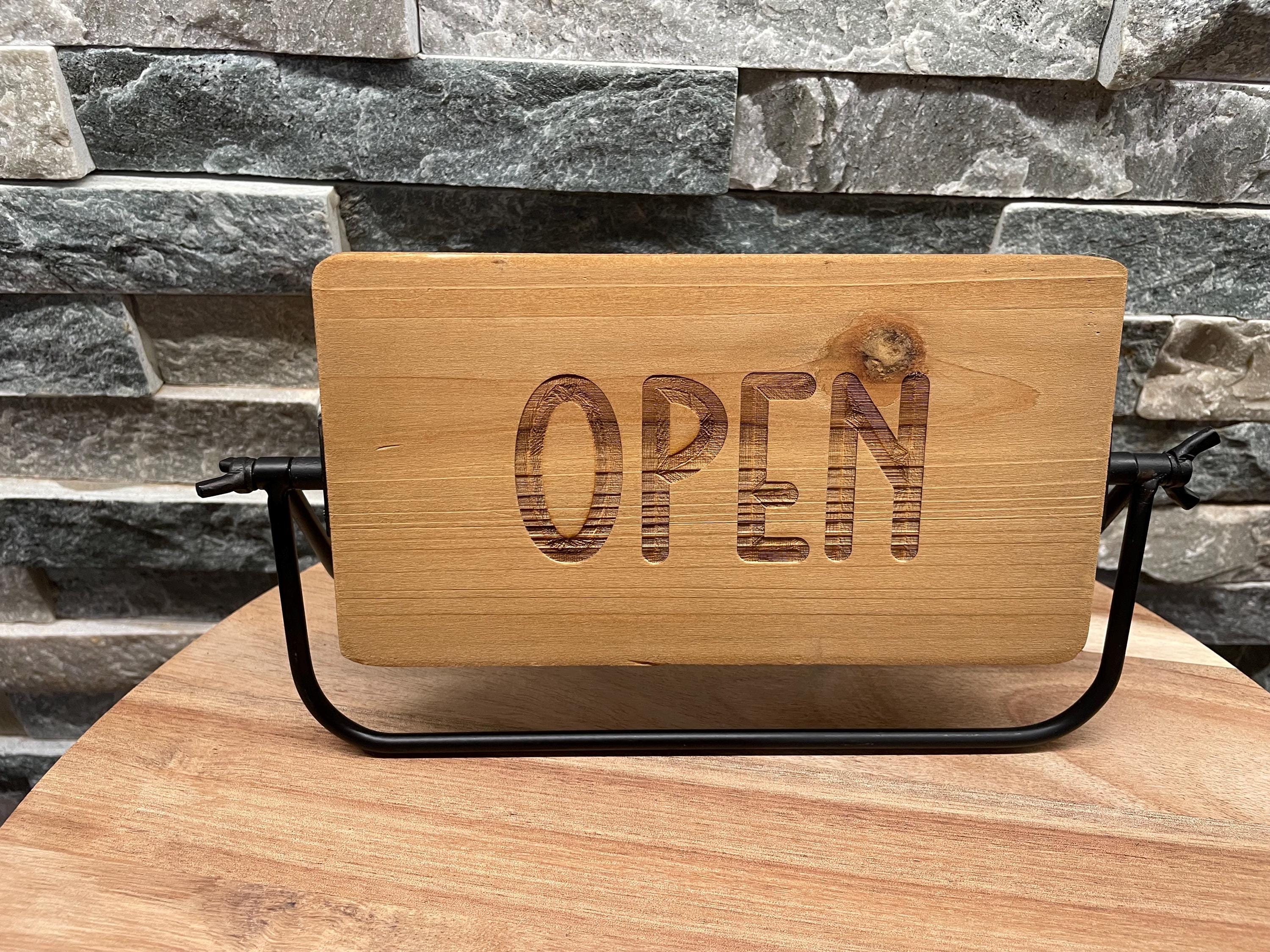 Rustic Open Closed Wooden Flip Sign - Handcrafted Business Signage - Etsy