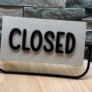 Rustic Open Closed Wooden Flip Sign - Handcrafted Business Signage - Etsy