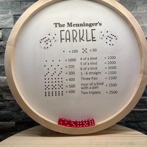 Personalized Farkle Board - Custom Farkle Game Board - Personalized ...