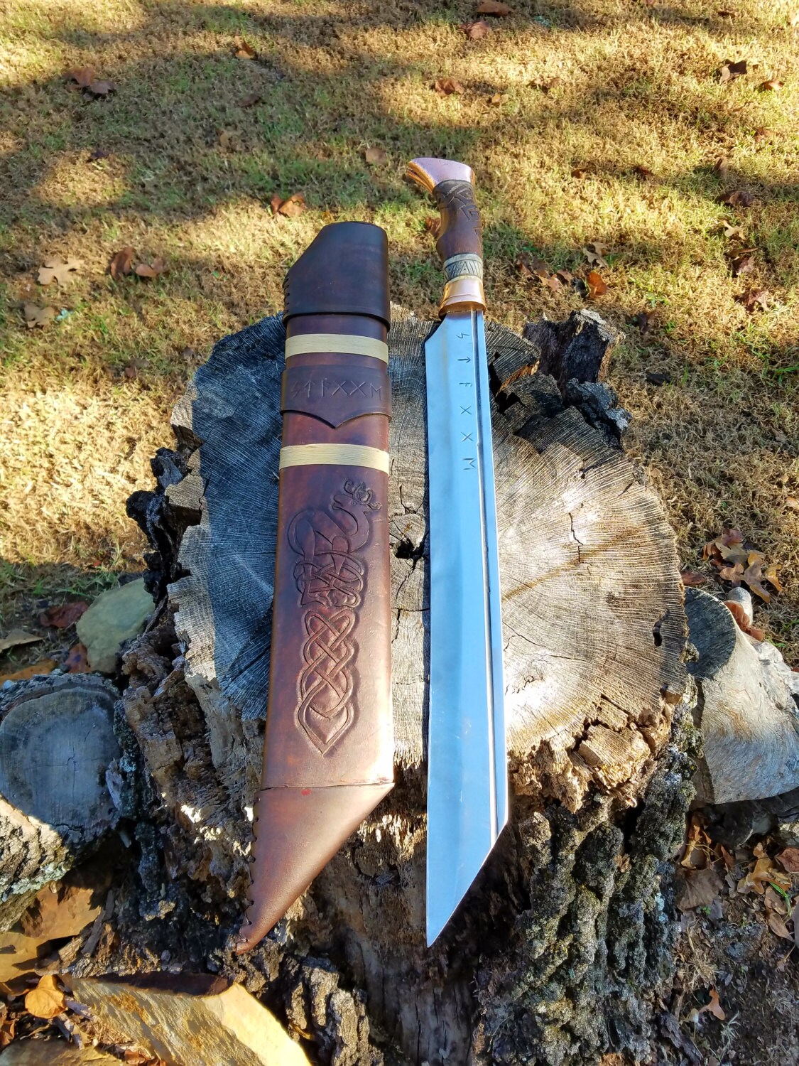 Hand Forged Sword Viking Seax Norseman Longsax | Etsy