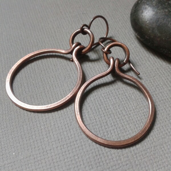 Copper Earrings - Etsy