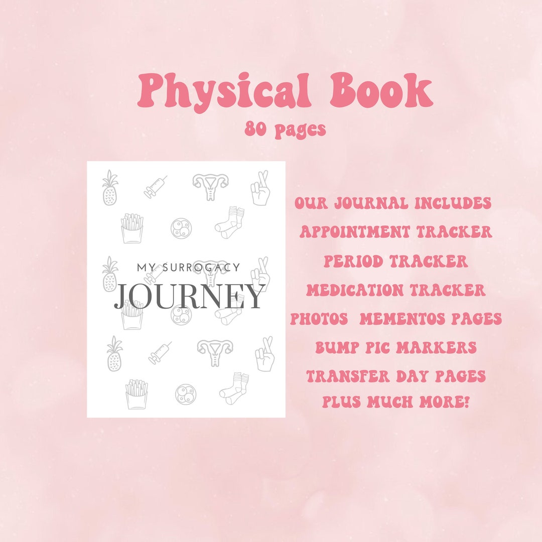 My Surrogacy Journey, 80 Page Journal, Surrogate Sister Design®, My ...