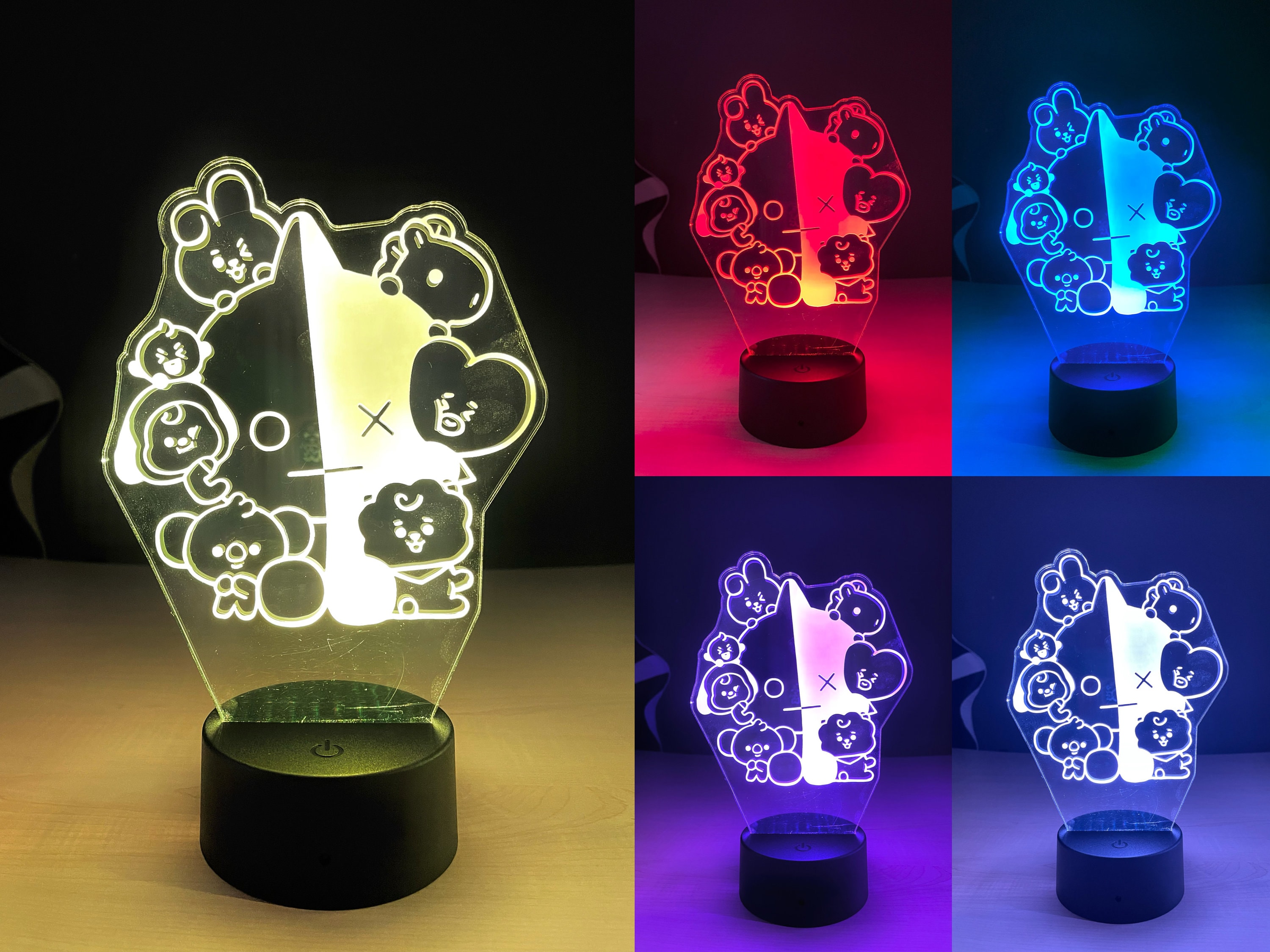 Custom LED Light Base & Custom Laser-etched Acrylic Sign With - Etsy