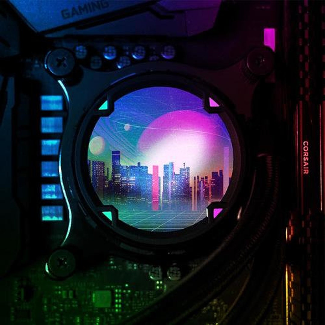 Design Your Own Custom AIO Cover for Asus ROG Strix LC Black and White ...