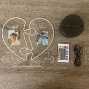 Personalized LED Name Lamp Custom Photo Collage LED Light - Etsy