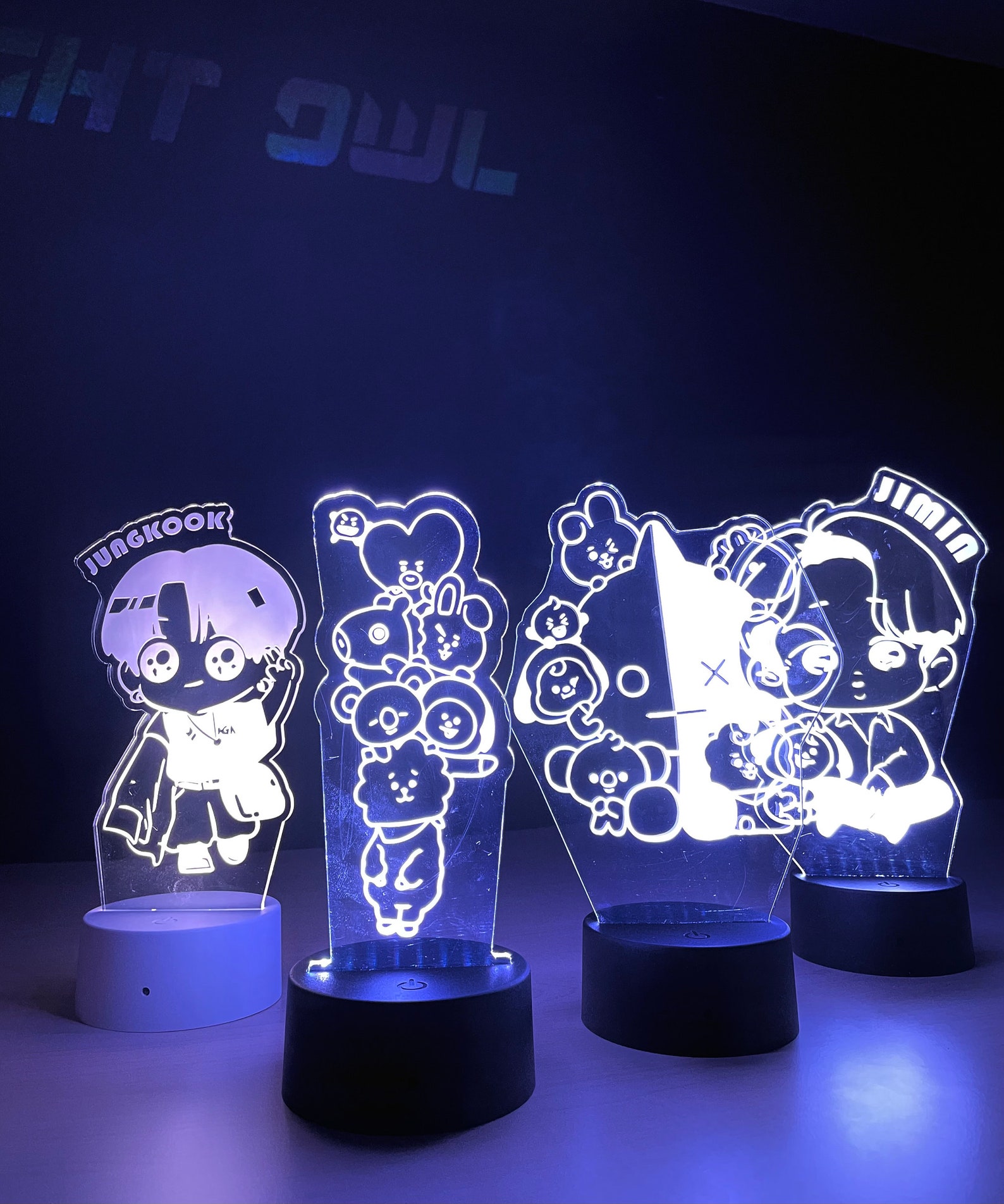 Custom LED Light Base & Custom Laser-etched Acrylic Sign With - Etsy