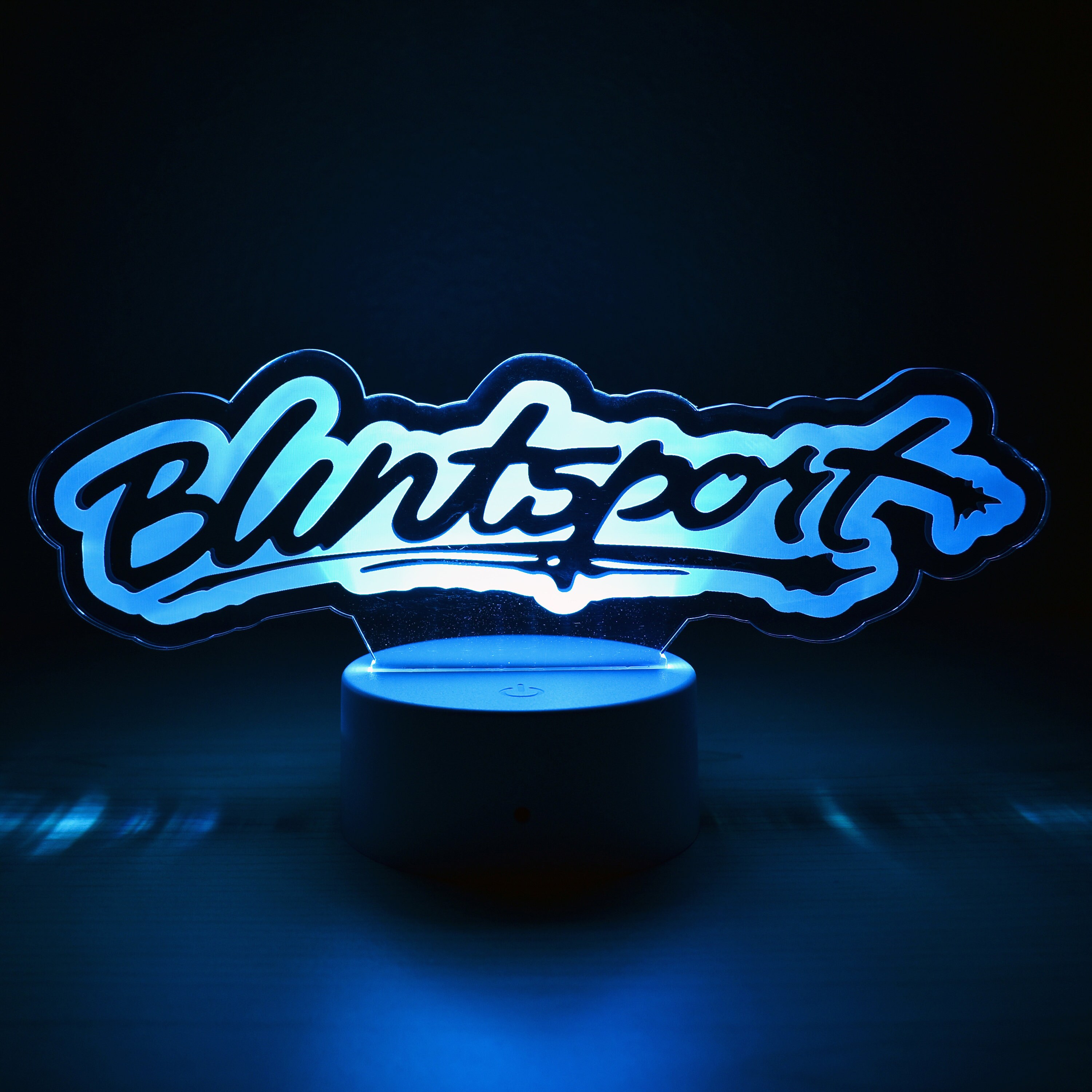 Custom LED Light Base & Custom Laser-Etched Acrylic Sign with | Etsy