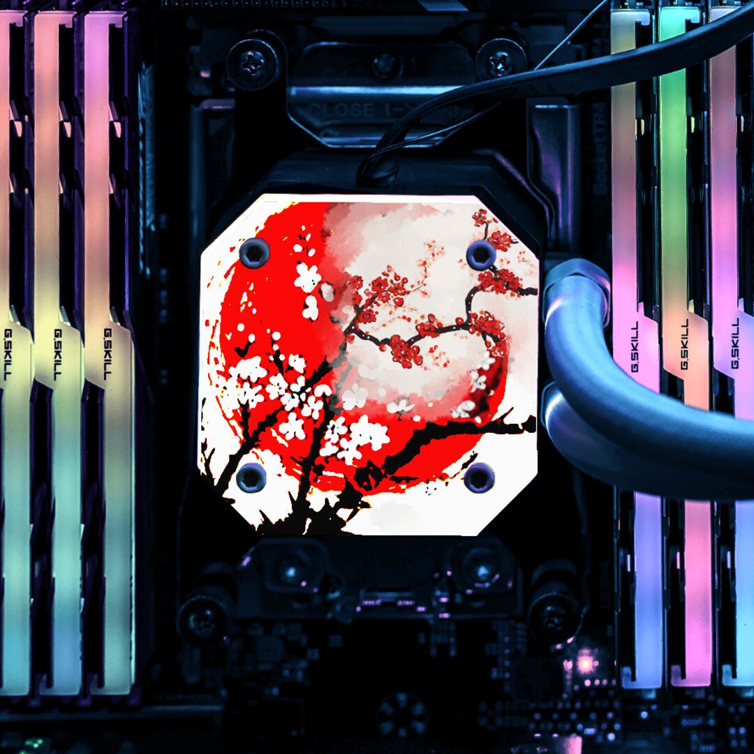 Custom Sakura AIO Cover, Corsair Icue ELITE CAPELLIX, Design Your Own ...