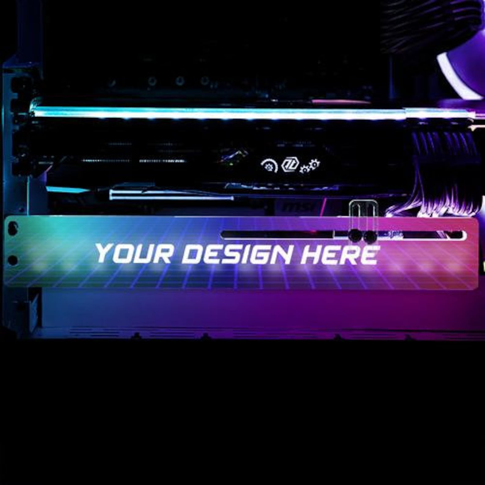 Design Your Own Custom RGB GPU Support Bracket addressable | Etsy