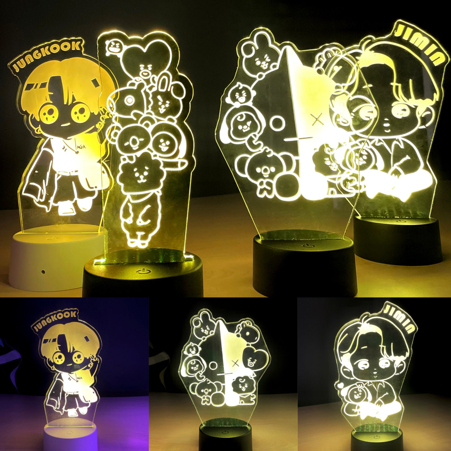 Custom LED Light Base & Custom Laser-etched Acrylic Sign With - Etsy