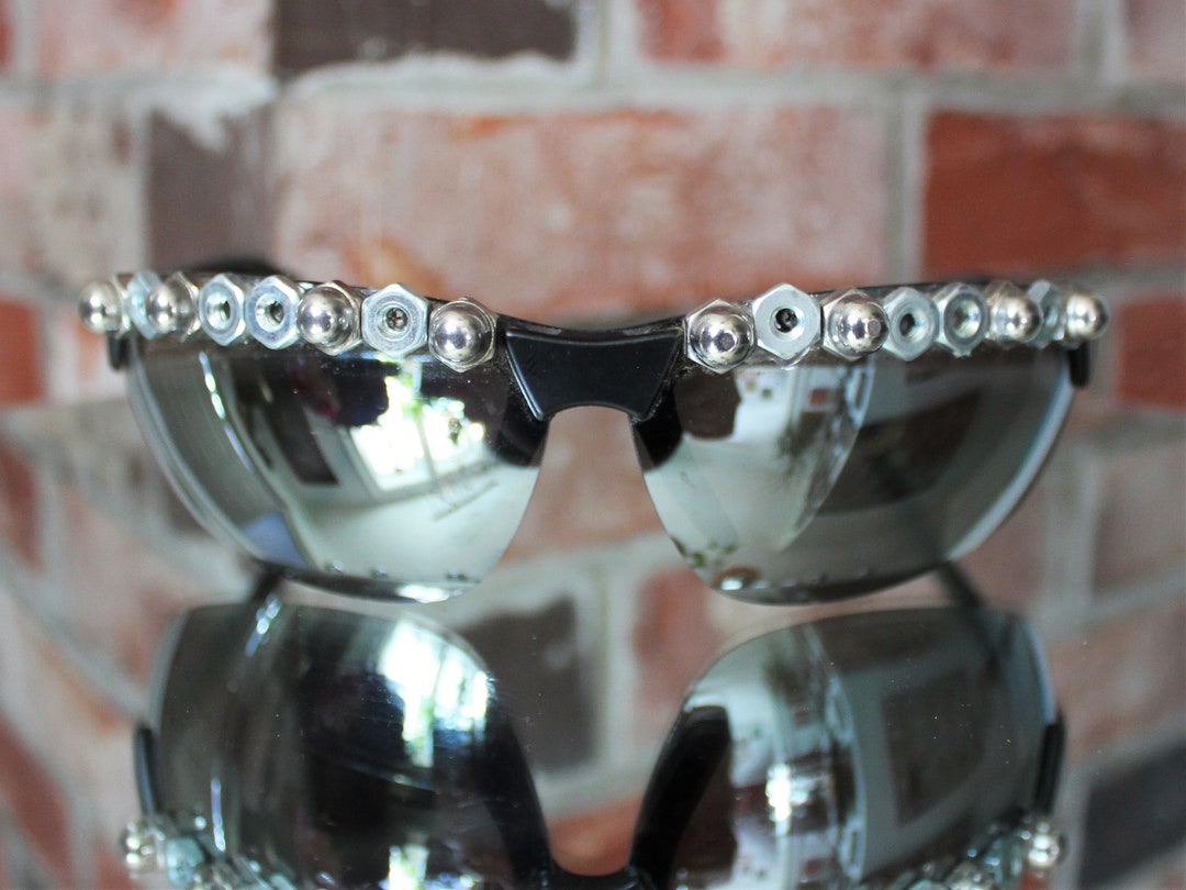 BREAK OUT Nuts and Bolts Accent Adult Rectangle Sunglasses - Simple ...